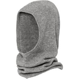 Strickm&uuml;tze bonprix "Balaclava", Damen, grau (grau meliert), Obermaterial: 67% Polyacryl, 30% Polyester, 3% Elasthan, M&uuml;tzen Strickm&uuml;tze, Balaclava