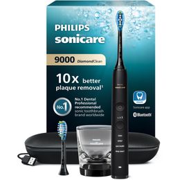 Elektrische Zahnbürste "DiamondClean 9000 HX9913/18", schwarz, PHILIPS SONICARE, B:17,4cm H:25,2cm T:11,1cm, Elektrozahnbürsten, mit integriertem