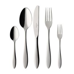 Villeroy & Boch VILLEROY & BOCH Besteck-Set "Tafelbesteck geb&uuml;rstet Arthur 30er Set grau", grau, Essbesteck-Sets