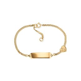 Herzengel Kinder ID Armband "Schutzengel Herz", 14cm, Gelbgold 375, gold, Gelbgold 375, Armbänder