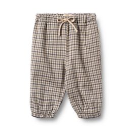 Stoffhose Wheat "Wheat Trousers Lined Blake", Kinder, Gr. 86, blau check, 100% Baumwolle, unifarben, normal, Hosen Stoffhose