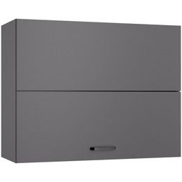 H&auml;ngeschrank KOCHSTATION "KS-Paula", anthrazit, anthrazit, B:90cm H:70,4cm T:34,9cm, Schr&auml;nke, H&auml;ngeschrank, 90 cm breit, 70 cm hoch, mit 1 Faltliftt&uuml;r, 2 Einlegeb&ouml;den