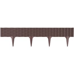 Beetumrandung Prosperplast, H:18,65cm, braun, Kunststoff, Beeteinfassungen, "Garden border R222", L&auml;nge 390 cm, dunkelbraun