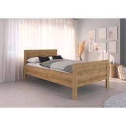 Bett Rauch, B:129cm H:94cm L:210cm, braun, Schlafzimmer, Betten, "Bett Einzelbett Stollenbett EVELYN", in Komforth&ouml;he aus Holzwerkstoff in elegantem