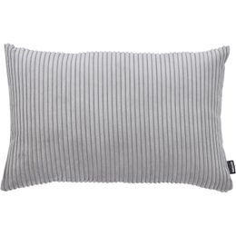 Dekokissen done., B:40cm L:60cm, silber, Obermaterial: 92% Polyester, 8% Nylon, Dekokissen_Sitzkissen_Kissenh&uuml;llen, "Zoom", Kissenh&uuml;lle aus modernem