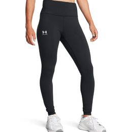Under Armour Damen Leggingsschwarz,, weiß, Gr. S, Obermaterial: 58% Baumwolle, 32% Polyester, 10% Elasthan, Hosen
