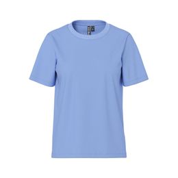 Pieces Damen Kurzarmshirt "PCRIA SS LUREX NECK TEE JRS NOOS BC"hydrangea detail:lurex rib, Gr. XS, unifarben, Jersey, Obermaterial: 100% Baumwolle,