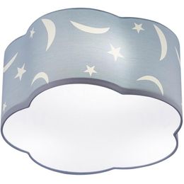 Trio LEUCHTEN Deckenleuchte "MOONY", 3, Ø 40cm H: 20,5cm, 1 Stk., blau, Wohnzimmer, Leuchten, Deckenlampe