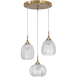 NOVA LUCE Hängeleuchten "VARIO", 3, Ø 39cm H: 120cm, 1 Stk., gold, Esszimmer, Leuchten, Ohne Beleuchtung