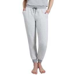 Tom Tailor Damen Relaxhose "Manila", Gr. 38, wei&szlig;, Sweatware, Obermaterial: 87% Baumwolle, 10% Polyester, 3% Viskose, meliert, Hosen, Kordelzug,