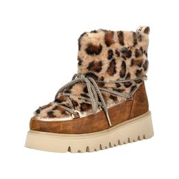 Replay Damen Plateaustiefelette "Replay Stiefelette Lederimitat/Textil", Gr. 36braun, Lederimitat, Textil, Schuhe