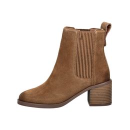 Clarks Damen Stiefelette "Clarks Stiefelette Veloursleder/Textil", Gr. 38hellbraun, Textil, Veloursleder, Schuhe