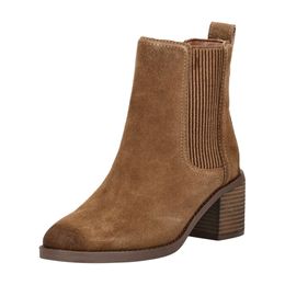 Clarks Damen Stiefelette "Clarks Stiefelette Veloursleder/Textil", Gr. 40hellbraun, Textil, Veloursleder, Schuhe