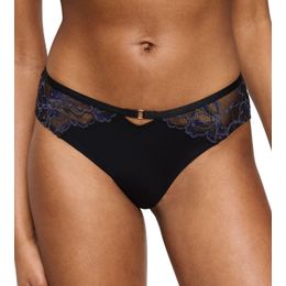 Triumph Damen Slip "Wild Gardenia Florale", Gr. 42, schwarz, Microtouch, Obermaterial: 77% Lyocell, 23% Elasthan, Unterhosen, weiche Spitze, elegant