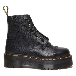 Dr. Martens Damen Schnürboots "Sinclair Gemilltes Nappaleder Plateaustiefel", Gr. 37, schwarz, Leder, Schuhe, Plateauboots, Chunky Boot mit modischem