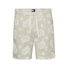 Tommy Jeans Herren Shorts "TJM SLUB AOP BEACH SHORT EXT"newsprint aop, Gr. S, Web, Obermaterial: 100% Baumwolle, Hosen