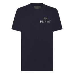 Philipp Plein Damen T-Shirt "T-Shirt"14, dunkelblau, Gr. 4XL, Obermaterial: 100% Baumwolle, Shirts