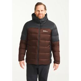 Jack Wolfskin Damen Daunenjacke "NEBELHORN DOWN HOODY M RDS"hotchoc, Gr. L, Oberstoff: 100% POLYAMID; Kontrastmaterial 1: 100% POLYAMID; F&uuml;llung 1: