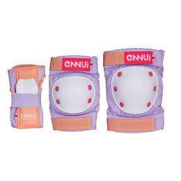 Protektoren-Set Ennui "Park Set Pastel" Gr. M, lila (orange, wei&szlig;), Protektoren, M, Nylon