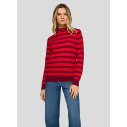 Rabe Damen Strickpullover "Pullover"rot, Gr. 42, geringelt, 50%Polyester, 30%Viskose, 20%Polyamid, Pullover