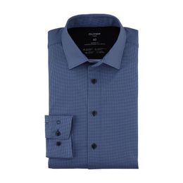 OLYMP Herren Businesshemd "24/7 - Luxor modern fit", blau, Gr. 46, Jersey, Obermaterial: 92% Baumwolle, 8% Elasthan, Hemden