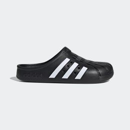 Herren Badesandale "ADILETTE CLOG", adidas Sportswear, Gr. 42, schwarz-wei&szlig;, Synthetik, Schuhe