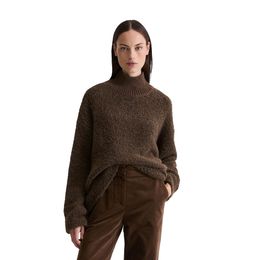 Marc O'Polo MARC O'POLO Damen Stehkragenpullover "aus Schurwolle-Alpakawolle-Mix", braun, Gr. XL, unifarben, Obermaterial: 64% Wolle (Schafwolle), 28% Alpaka, 8%