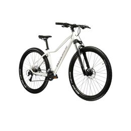 KROSS Mountainbike "KROSS Mountainbike Hardtail 27,5" LEA 4.0 weiß 16 Gänge", 36cm, 27,5 Zoll (69,85cm) hinten: 27,5 Zoll (69,85cm)weiß, schwarz,