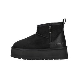 Replay Damen Plateaustiefelette "Replay Stiefelette Lederimitat", Gr. 40schwarz, Lederimitat, Schuhe