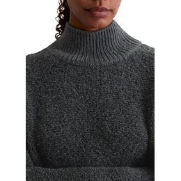 Marc O'Polo MARC O'POLO Damen Stehkragenpullover "aus Schurwolle-Alpakawolle-Mix", grau, Gr. M, unifarben, Obermaterial: 64% Wolle (Schafwolle), 28% Alpaka, 8%