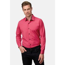 Rusty Neal Herren Langarmhemd, pink, Gr. XXL, unifarben, 60% Baumwolle, 37% Polyester, 3% Elasthan, Hemden, mit Weste und Krawatte