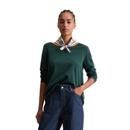 Marc O'Polo Damen Langarmshirt "aus Organic Cotton"midnight flora, Basic, Gr. XS, MARC O'POLO DENIM, unifarben, Obermaterial: 100% Baumwolle, Shirts