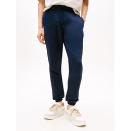 Herren Sweathose "TJM SLIM S FLAG SWEATPANT EXT", blau, Gr. XXL, Tommy Jeans PLUS, unifarben, Web, Obermaterial: 80% Baumwolle, 20% Polyester, Hosen,
