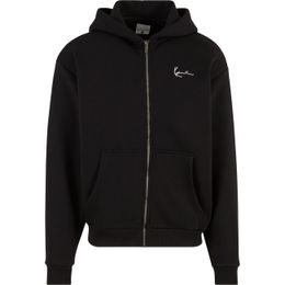 Karl Kani Herren Sweatjacke "Karl Kani Karl Kani Chest Signature Essential OS Zip Hoodie"schwarz, Gr. S, 65% Baumwolle, 35% Polyester, Sweatjacken