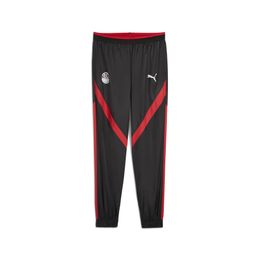 Puma Sporthose "&Auml;gypten Gewebte Aufw&auml;rmhose Herren"schwarz rot, Gr. S, unifarben, Obermaterial: 100% Polyester; Taschenfutter: 100% Polyester, Hosen