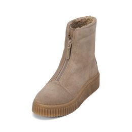 Marc O'Polo MARC O'POLO Damen Winterboots "mit Rei&szlig;verschluss vorne", Gr. 38taupe, Obermaterial: 100% Leder (Rind), unifarben, Schuhe