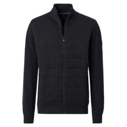 Casamoda Herren Strickjacke "Casamoda Strickjacke uni"grauschwarz, Gr. XXL, 70% Baumwolle, 30% Polyacryl, Strickjacken