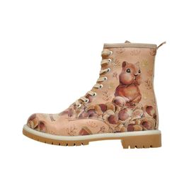 DOGO Damen Schn&uuml;rboots "Long Boots Schn&uuml;rstiefel It Wasn't Me Damen Stiefeletten, Longe", Gr. 39, braun, Lederimitat, Schuhe, Handgefertigt