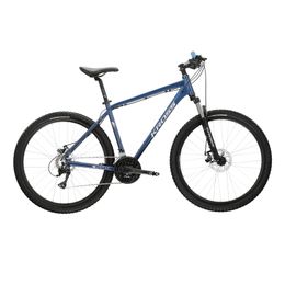 KROSS Mountainbike "KROSS Mountainbike Hardtail 27,5" Esprit 2.0 blau 21 Gänge", 48cm, 27,5 Zoll (69,85cm) hinten: 27,5 Zoll (69,85cm)blau, schwarz,