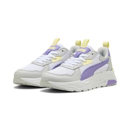 Sneaker Puma "TRINITY LITE JR", Jungen, Gr. 36, weiß (Puma weiß, lavender alert, glacial gray), Textil, Schuhe