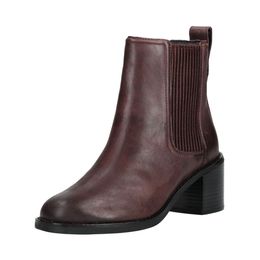 Clarks Damen Stiefelette "Clarks Stiefelette Leder/Textil", Gr. 40merlot, Leder, Textil, Schuhe