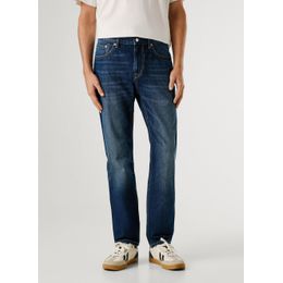 Pepe Jeans Damen 5-Pocket-Jeans "BYRON FS MIDNIGHT FADE"tiefblau, Gr. 30, unifarben, Denim/Jeans, Obermaterial: 100% Baumwolle, Jeans