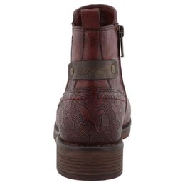 Mustang Shoes Damen Winterboots "Elfi", Gr. 37, rot, Lederimitat, Textil, used, Schuhe, Winterboots mit Stretcheinsatz