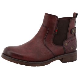 Mustang Shoes Damen Winterboots "Elfi", Gr. 42bordeaux, Lederimitat, Textil, used, Schuhe, Winterboots mit Stretcheinsatz
