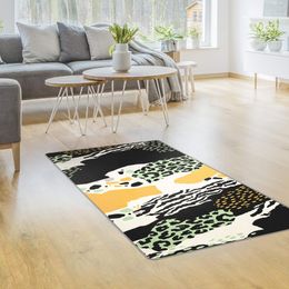 Bilderwelten Teppich Animalprint Zebra Tiger Leopard Afrika