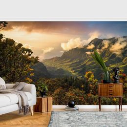 Bilderwelten Fototapete Insel Kauai Hawaii bei Sonnenuntergang