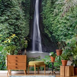 Bilderwelten Fototapete Leke Leke Wasserfall im Wald auf Bali