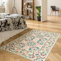 Bilderwelten Teppich Skandinavisches Bohomuster Rosa