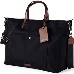 LANDS' END Wasserabweisende, verstaubare Reise-Shoppertasche, Damen,  Schwarz, Nylon/Leder, by Lands' End