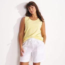 LANDS' END Leinen-Schlupfshorts, Damen,  Wei&szlig;, Leinen, by Lands' End